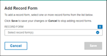 Add record forms