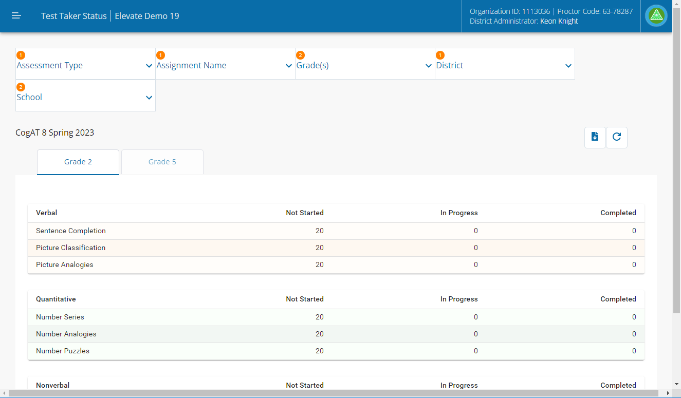 Track Assignment Status