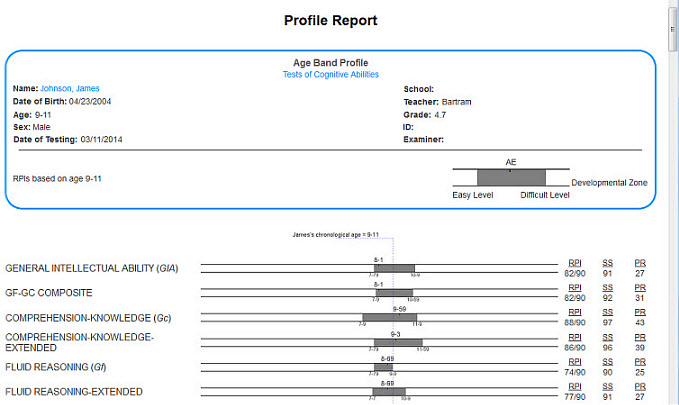 Profile Report