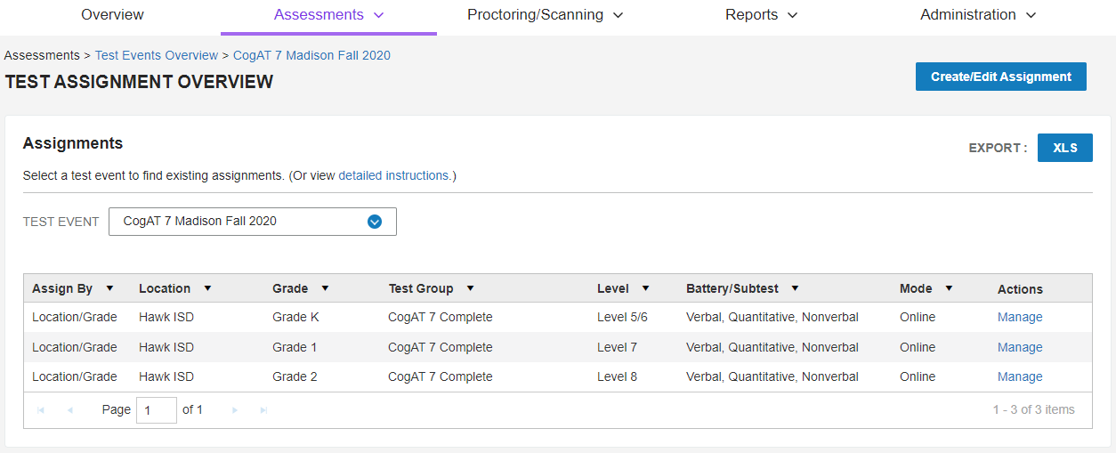 Print student test tickets